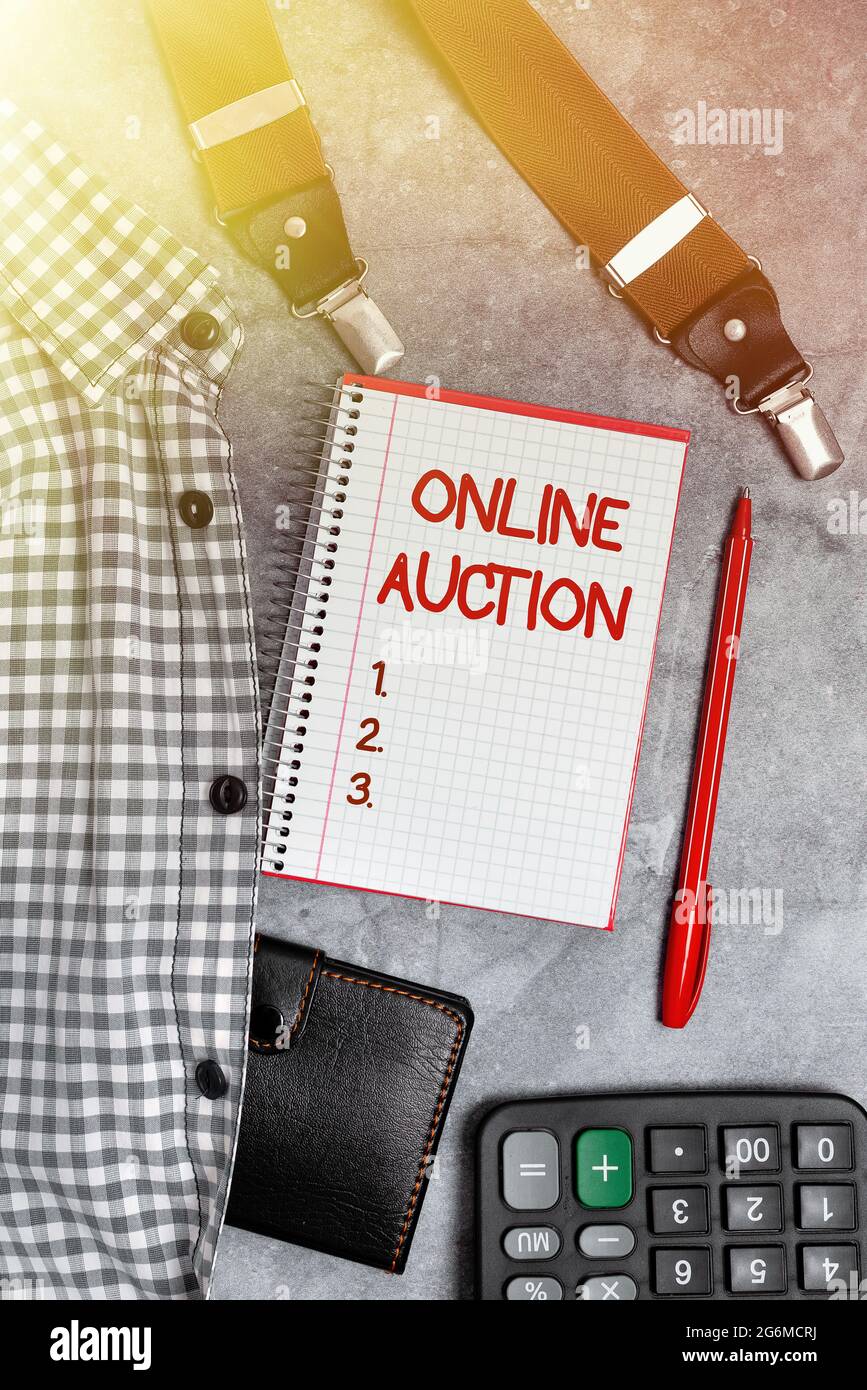 Text caption presenting Online Auction. Business idea digitized sale ...