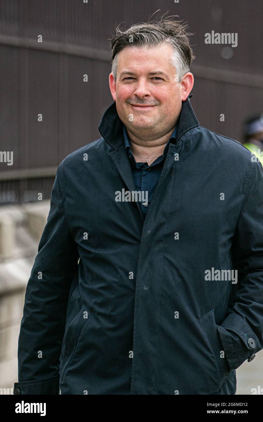 WESTMINSTER LONDON 7 July 2021. Jonathan Ashworth, Shadow Secretary of ...