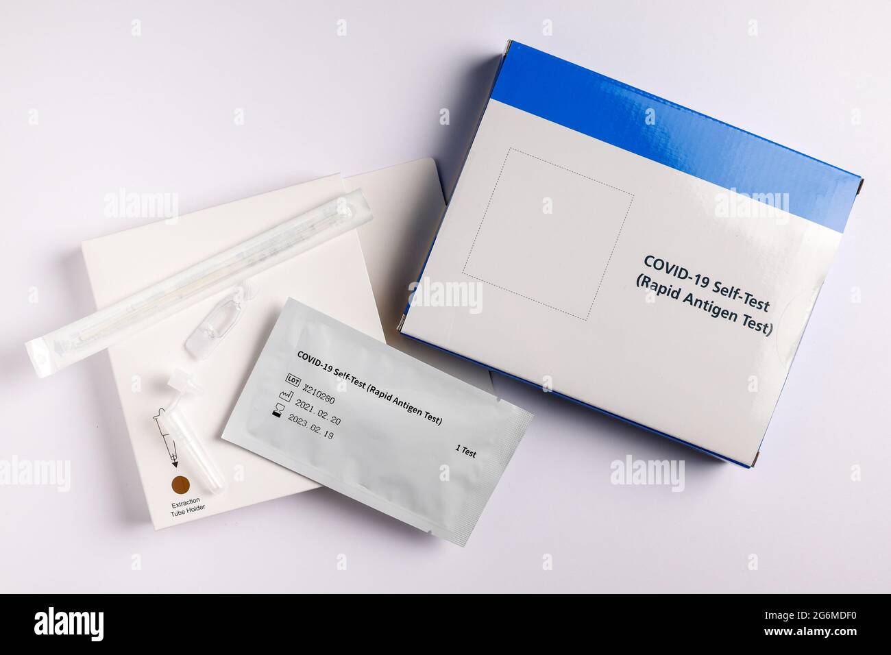 Coronavirus Covid-19 lateral flow self test kit rapid antigen test kit ...