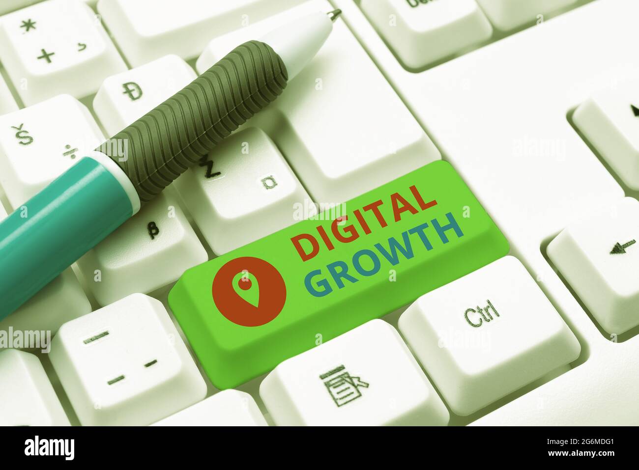 Text caption presenting Digital Growth. Business concept early stages ...