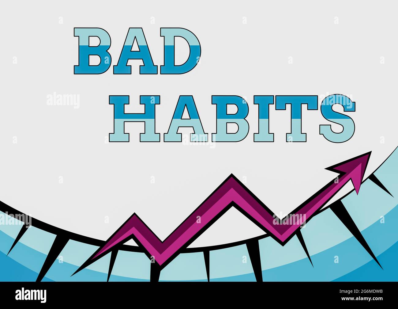 Text showing inspiration Bad Habits. Conceptual photo the ...