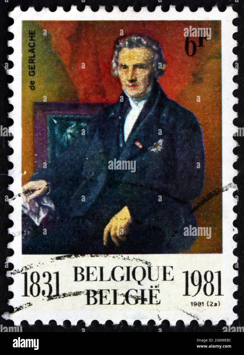 BELGIUM - CIRCA 1981: a stamp printed in the Belgium shows Baron de ...