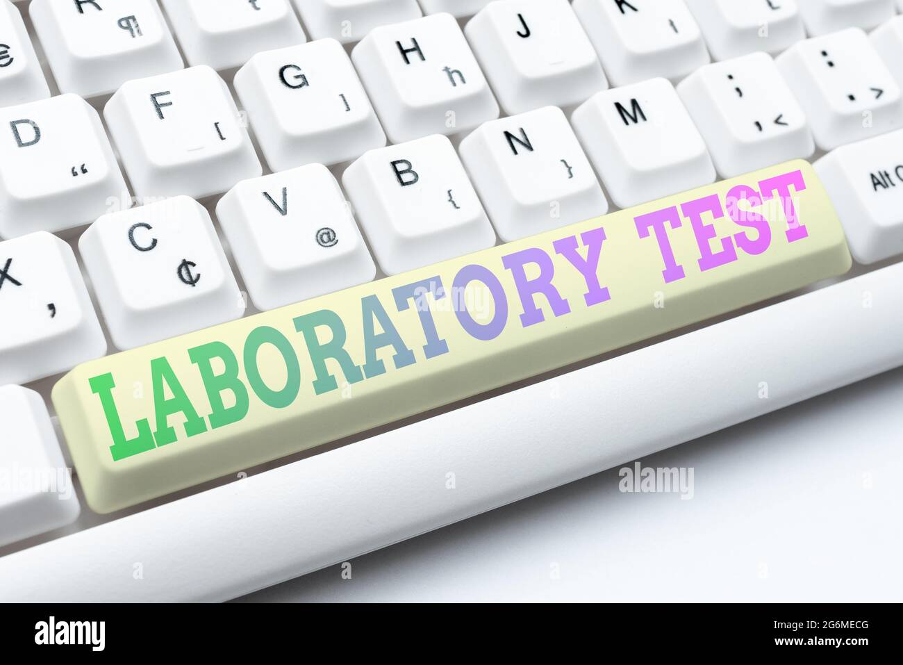 Text caption presenting Laboratory Test. Word Written on Determination ...
