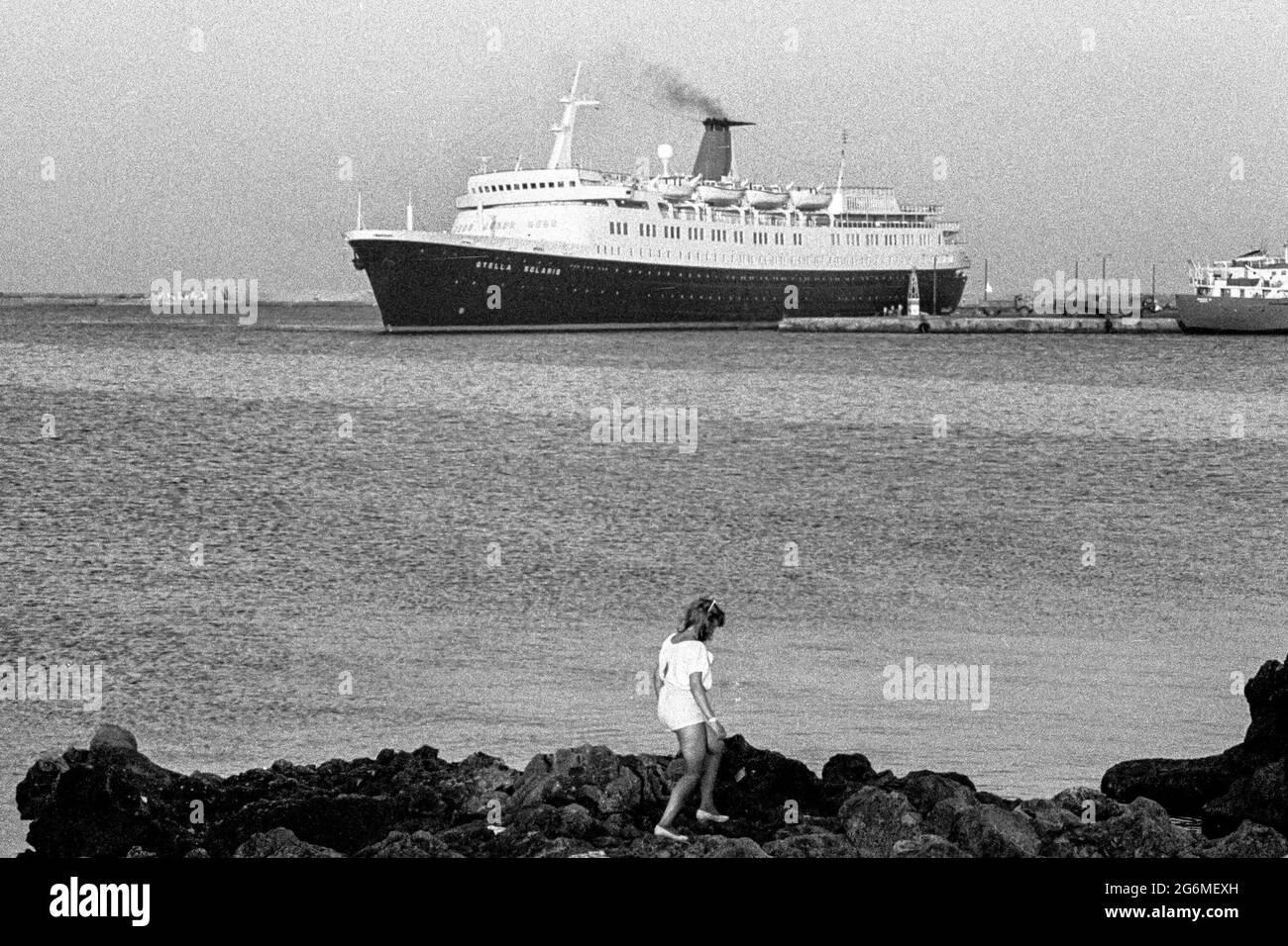 The SS Stella Solaris cruising, on the Mediterranean, at Rhodes in 1988 ...