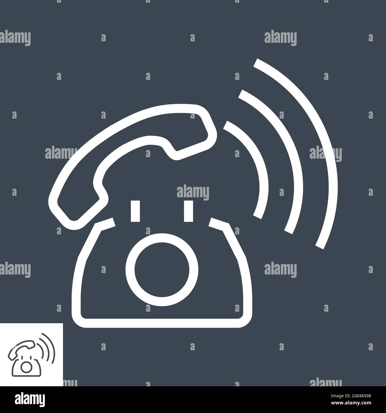 Contact us thin line Stock Vector Images - Alamy