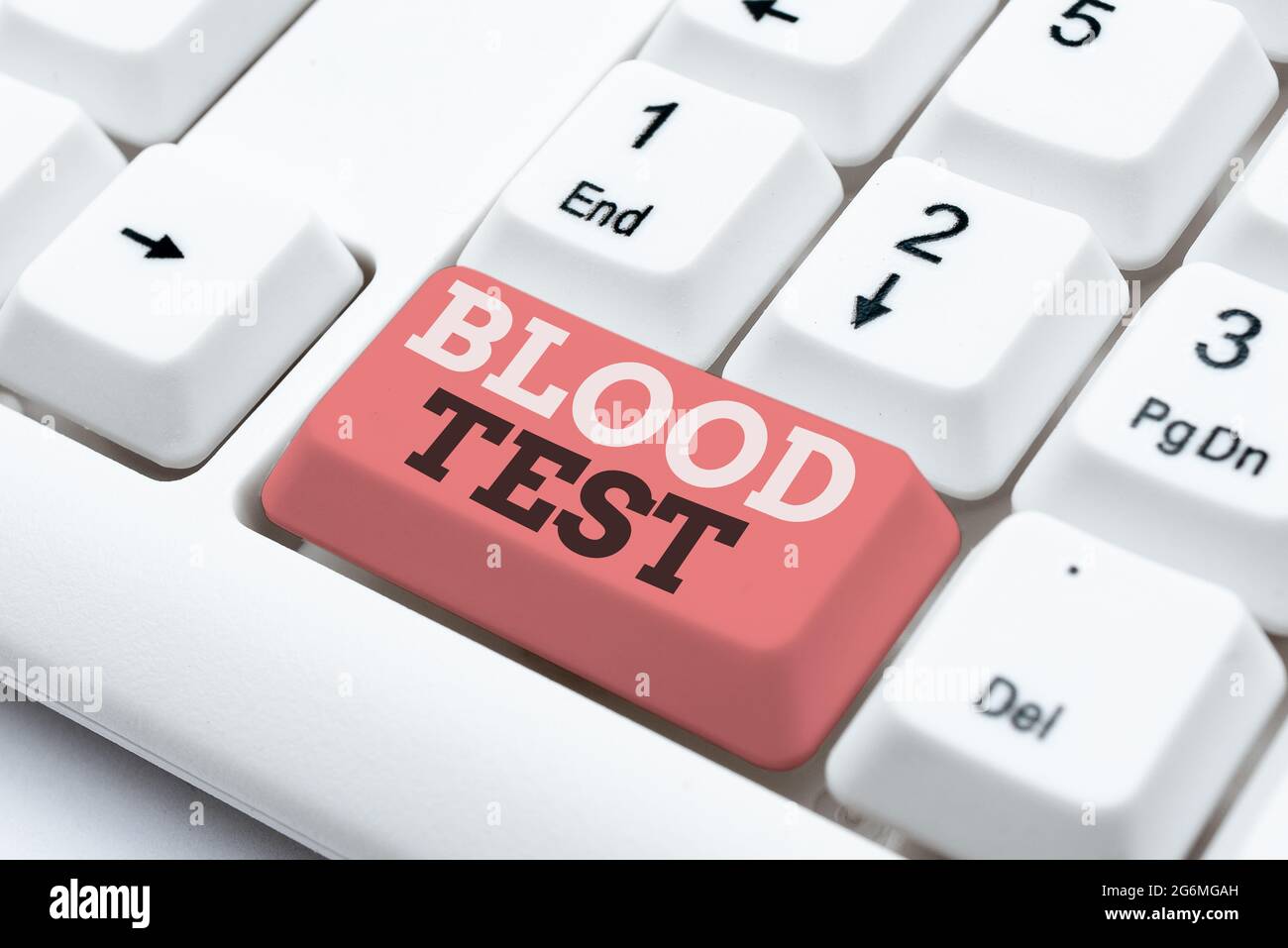 Hand writing sign Blood Test. Business approach Extracted blood sample ...