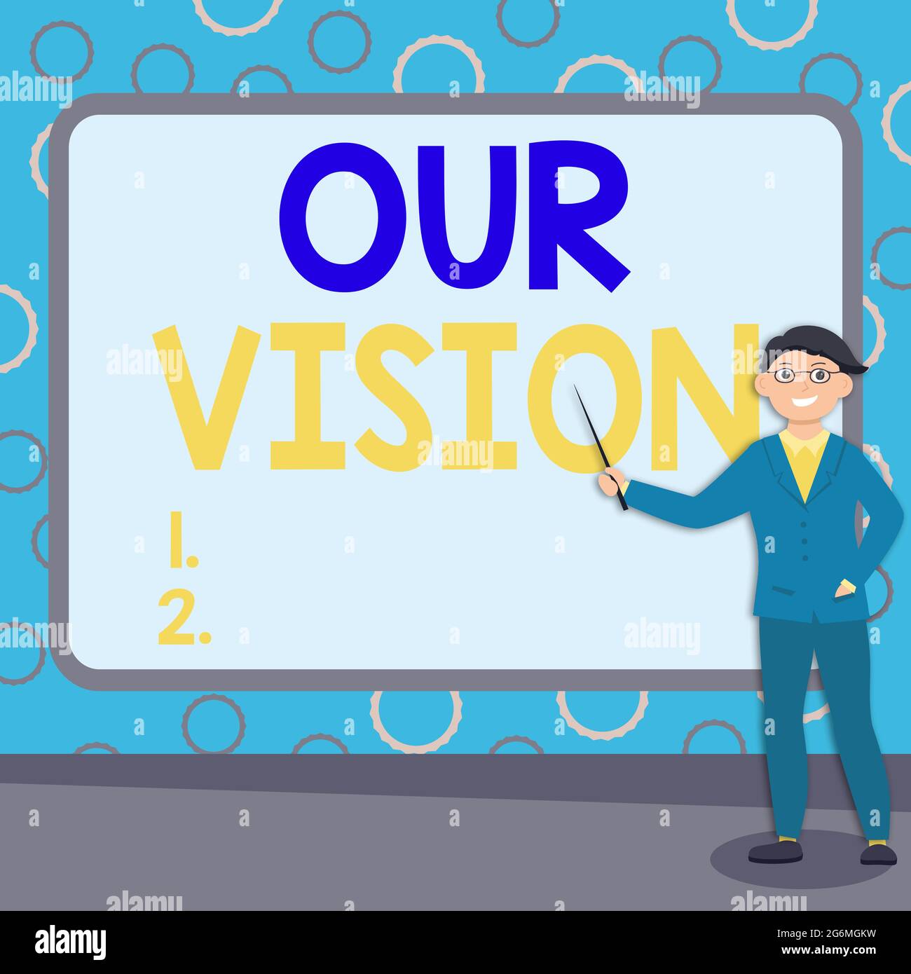 Text sign showing Our Vision. Conceptual photo an aspirational ...