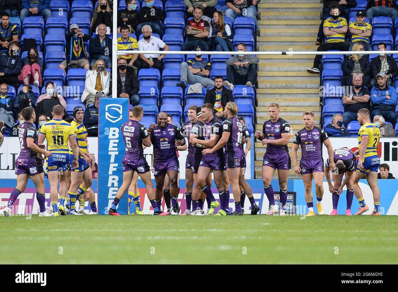 Warrington, England - 5 July 2021 - Robert Lui (6) of Leeds Rhinos ...