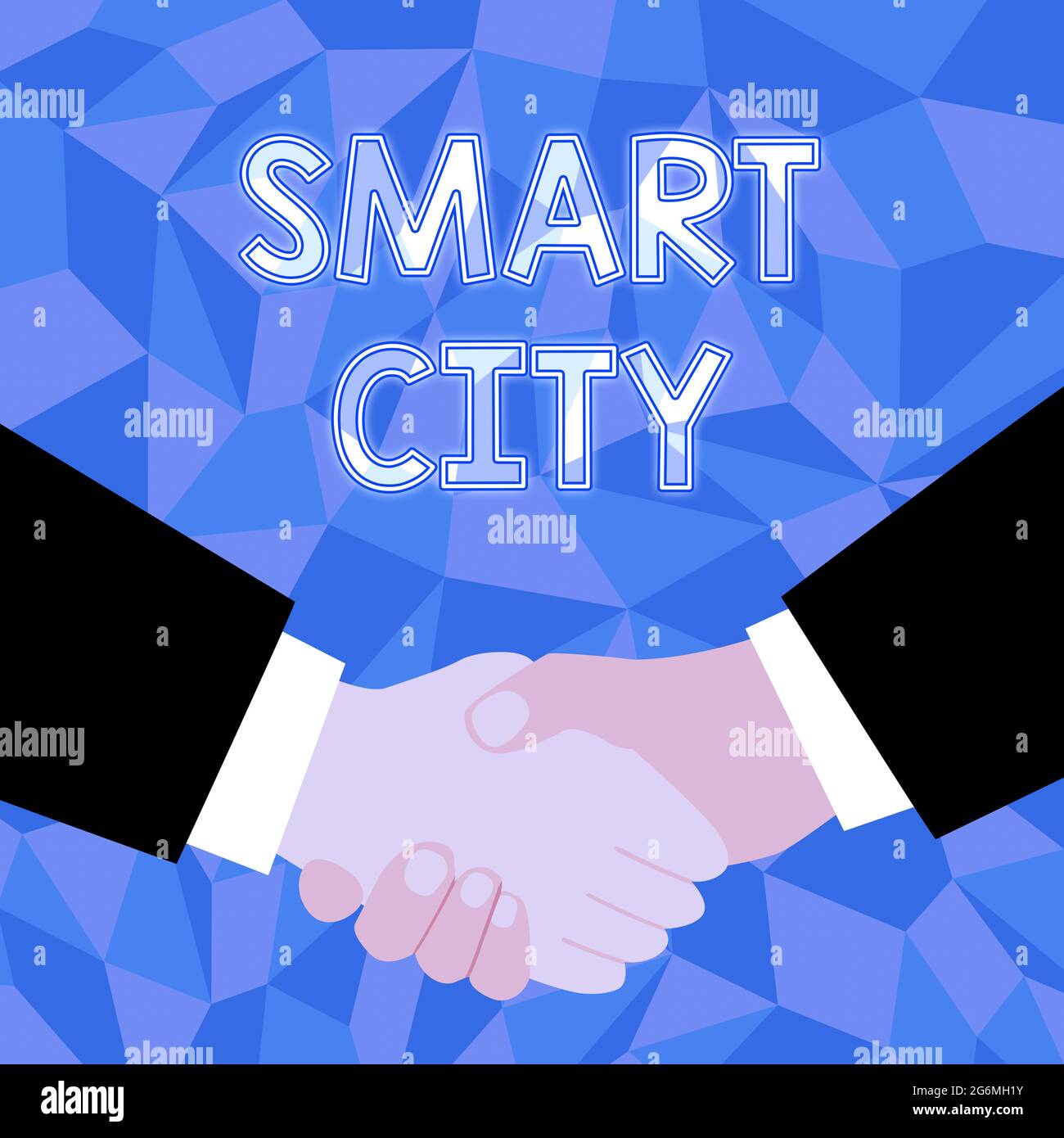 Hand writing sign Smart City. Word Written on an urban area that uses ...