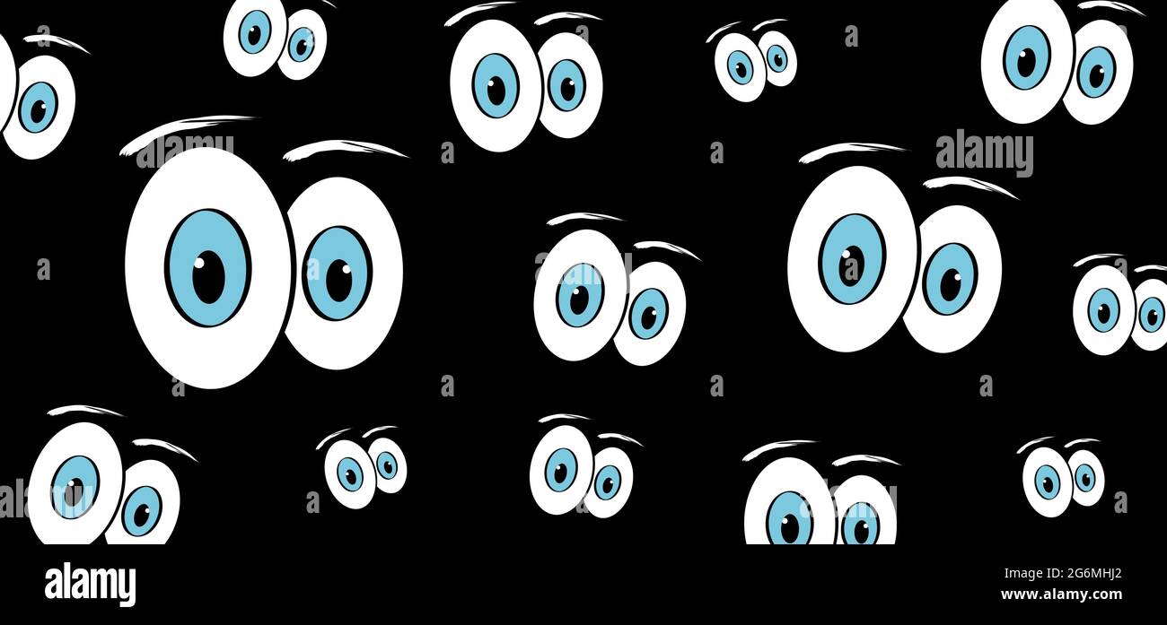 Cartoon blue sparkle eyes. Hand drawn eye emotions, emotions ...