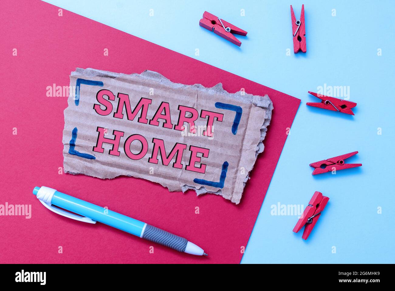 Writing displaying text Smart Home. Business idea equipped home can be ...