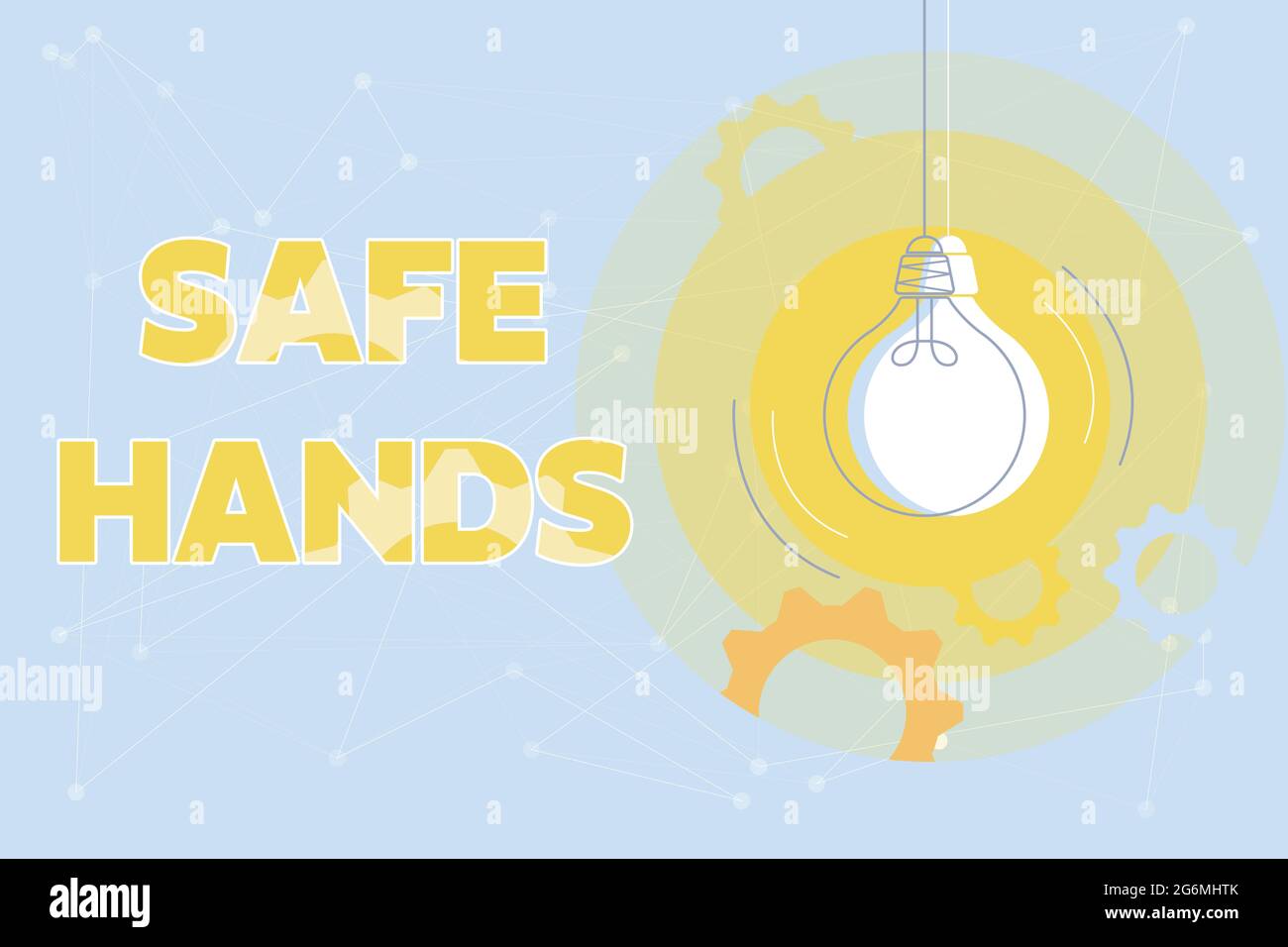 Hand writing sign Safe Hands. Concept meaning Ensuring the sterility ...