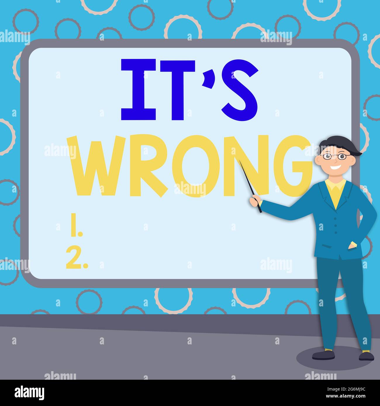 Text caption presenting Its Wrong. Word for the reaction of the wrong ...