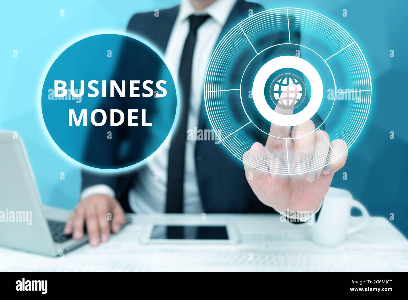 Conceptual caption Business Model. Concept meaning model showing how a ...