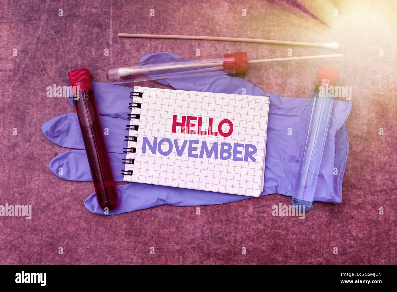 Sign displaying Hello November. Business showcase greeting used when ...