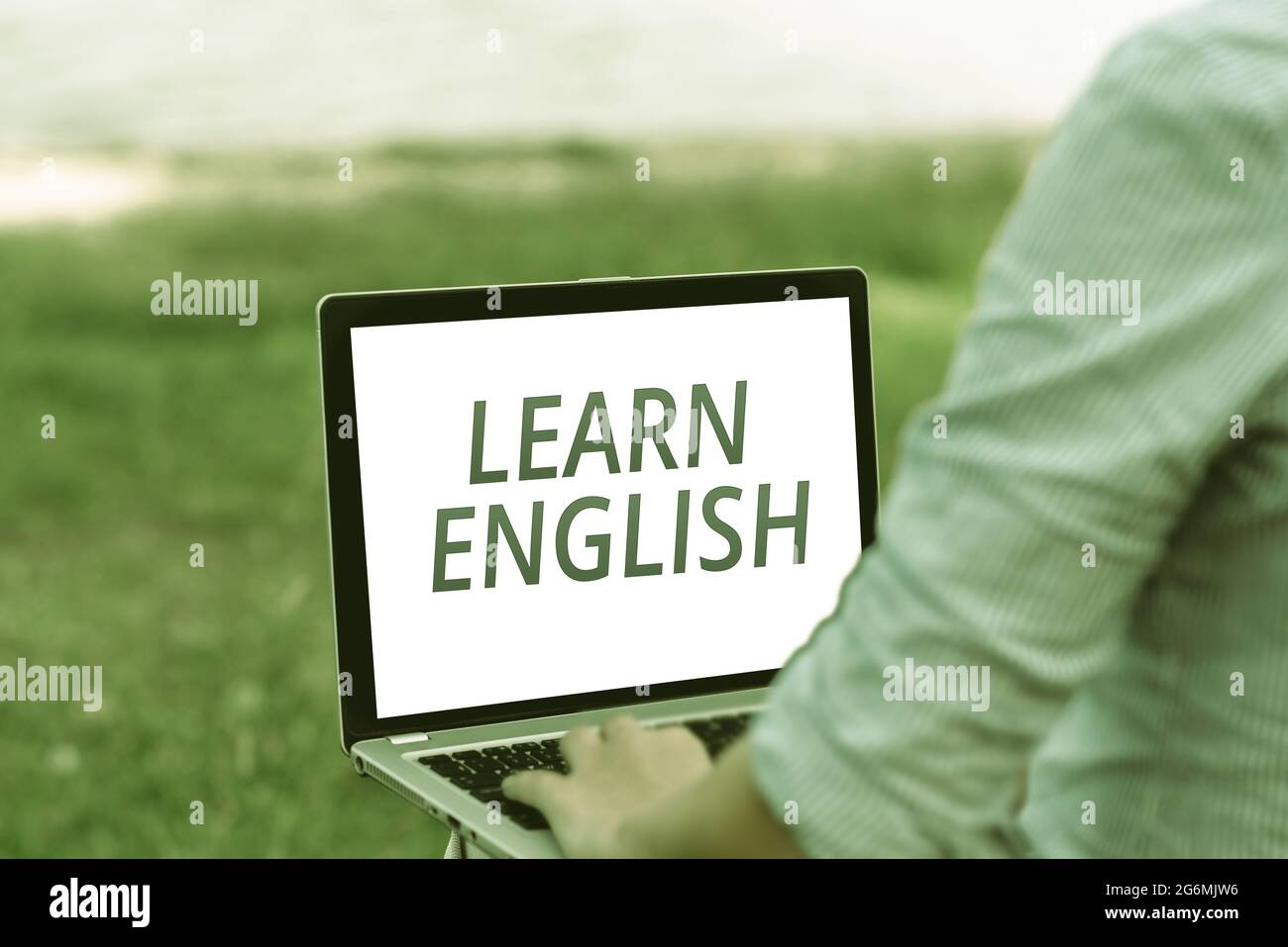 Sign displaying Learn English. Concept meaning to train writing and ...