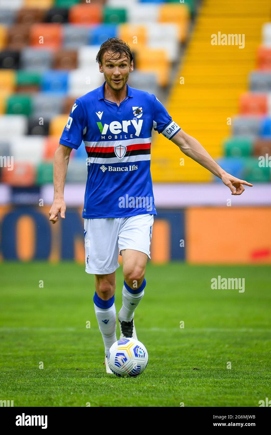 Albin Ekdal (Sampdoria) portrait in action during UC Sampdoria season ...