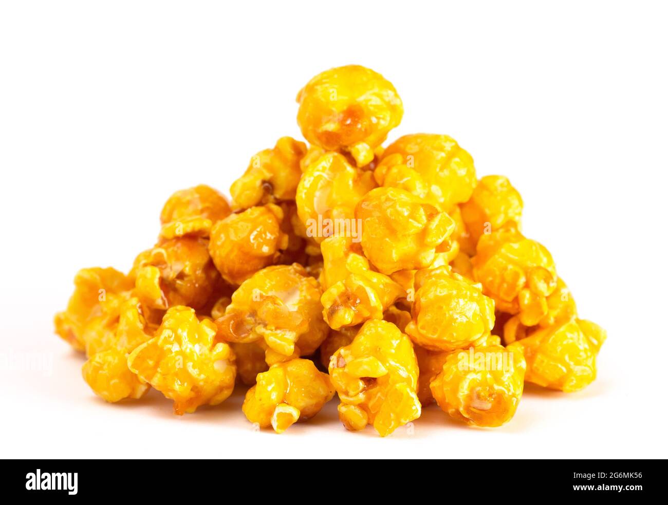 Gourmet Banana Flavored Popcorn on a White Background Stock Photo - Alamy