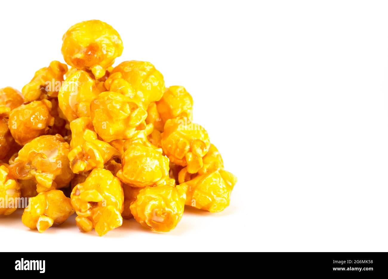 Gourmet Banana Flavored Popcorn on a White Background Stock Photo - Alamy