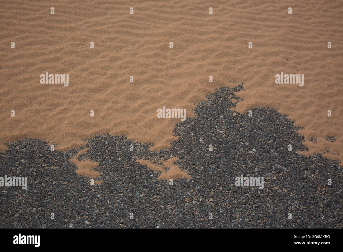 Sand covering the road in Dubai, UAE Stock Photo - Alamy