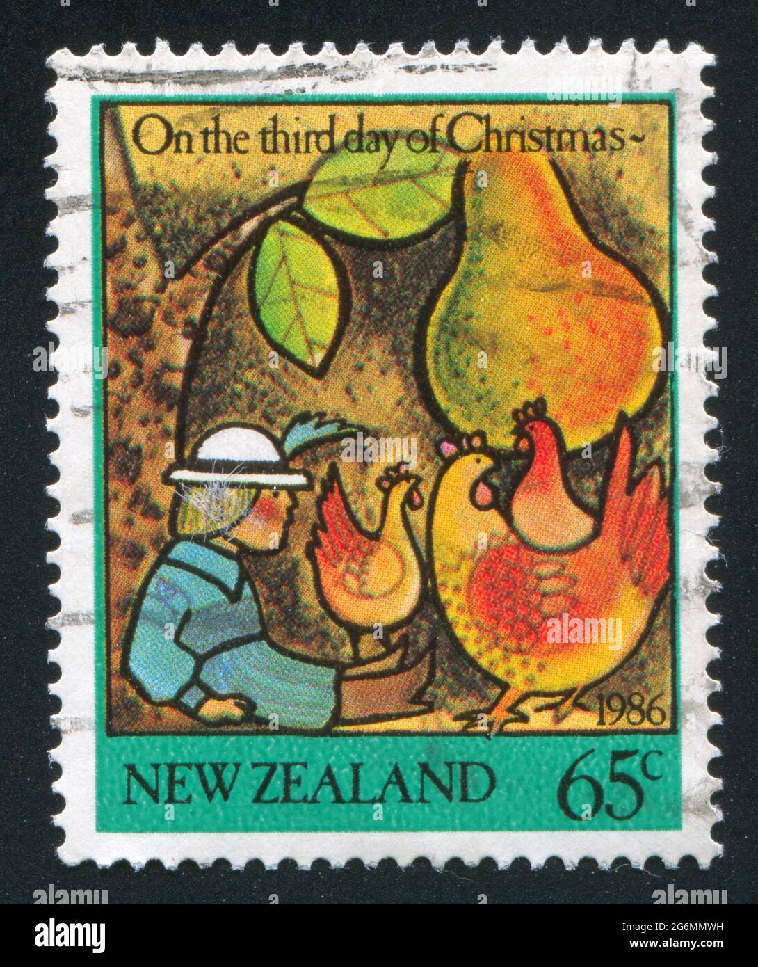 NEW ZEALAND - CIRCA 1986: stamp printed by New Zealand, shows a Man ...