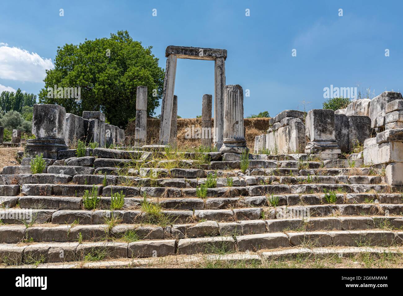 Ruins of the ancient city of Lagina, Yatağan, Muğla, Turkey Stock Photo ...