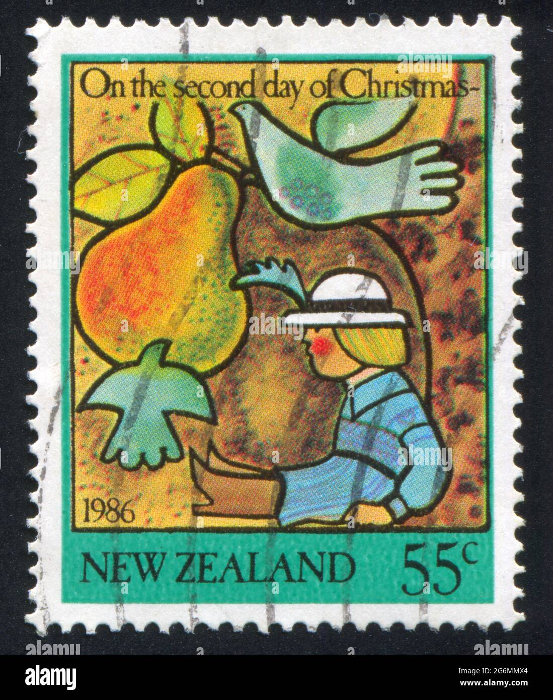 NEW ZEALAND - CIRCA 1986: stamp printed by New Zealand, shows a Man ...
