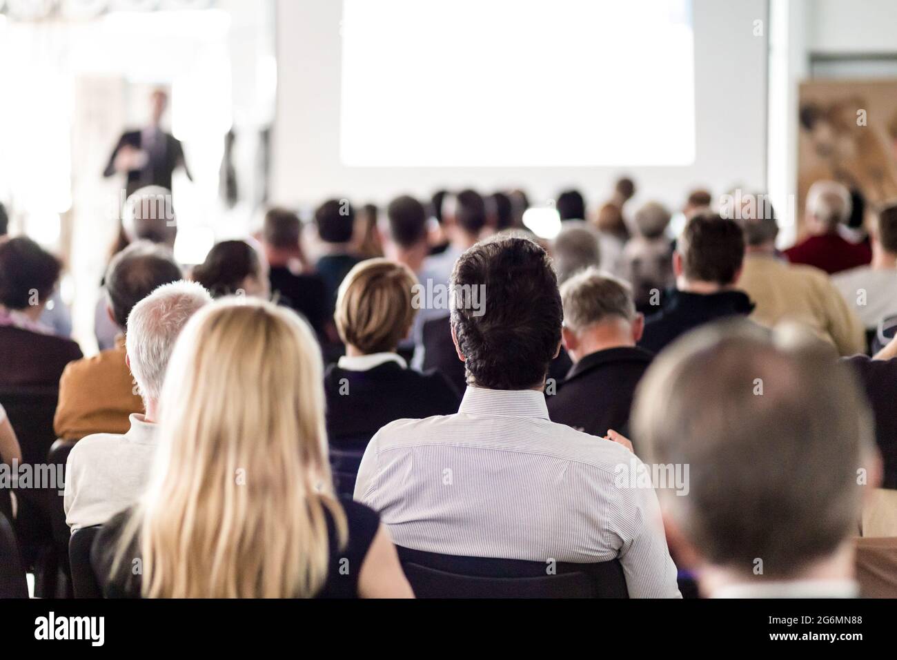 Audience in the lecture hall Stock Photo - Alamy