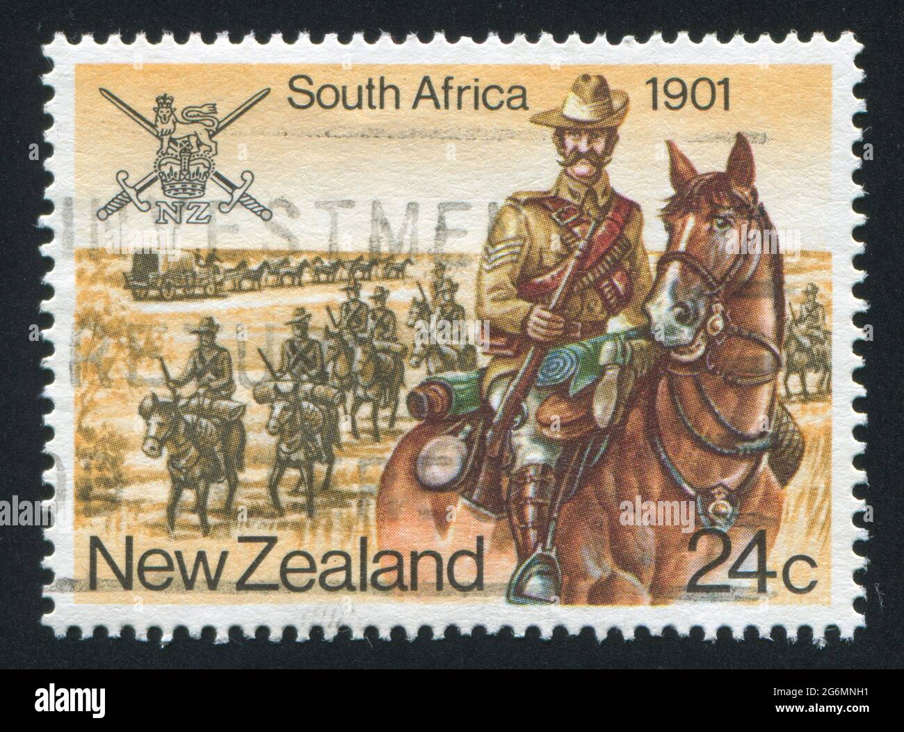 NEW ZEALAND - CIRCA 1984: stamp printed by New Zealand, shows south ...