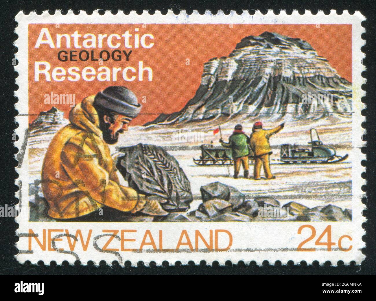 NEW ZEALAND - CIRCA 1984: stamp printed by New Zealand, shows geology ...