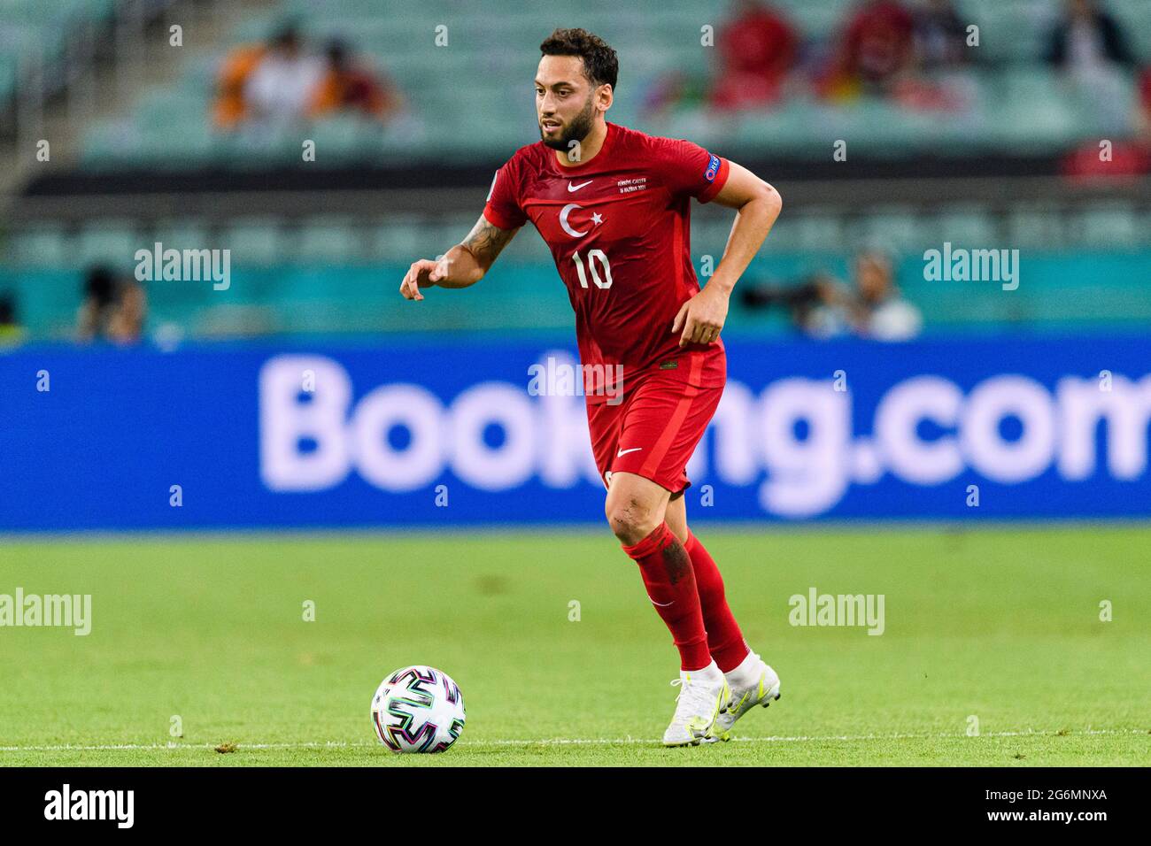 Baku, Azerbaijan. 16th Jun, 2021. Hakan Calhanoglu of Turkey in action ...