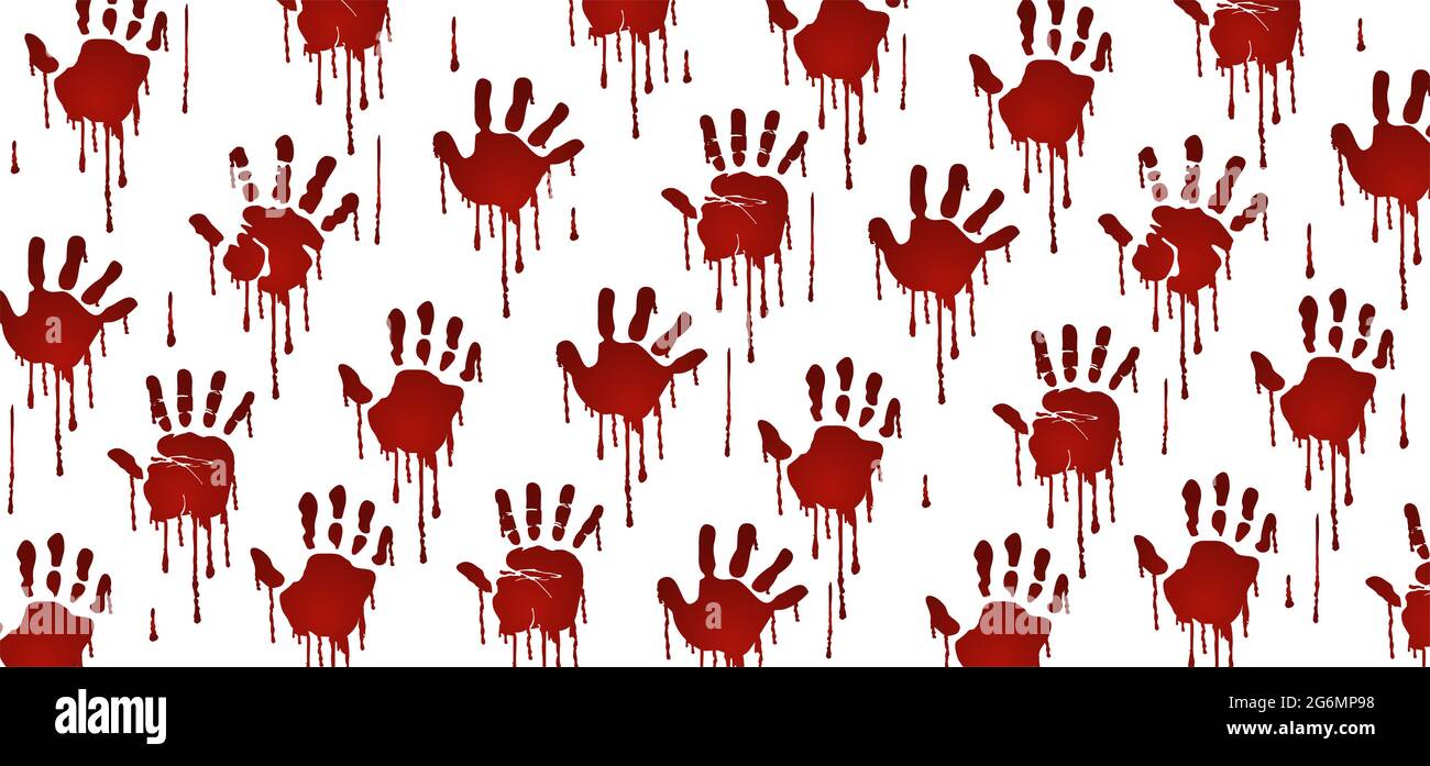 Bloody Hand Drawing