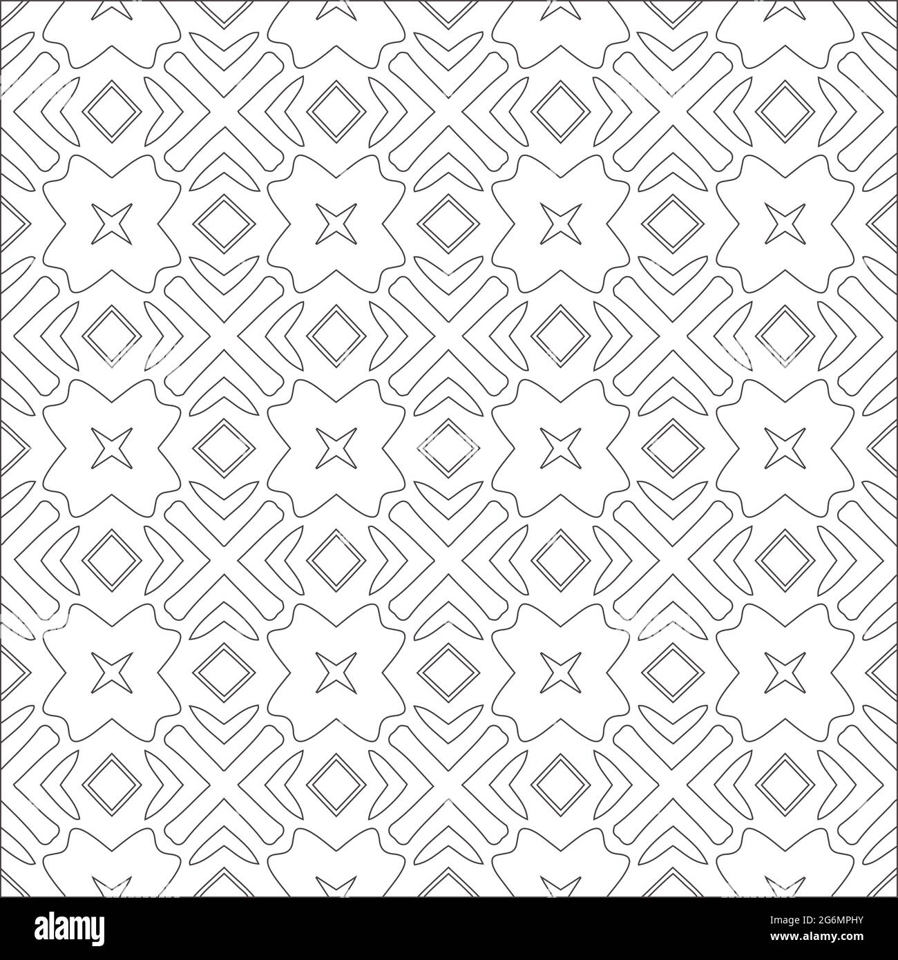 Repeating geometric tiles with stripe elements.Black and white pattern ...