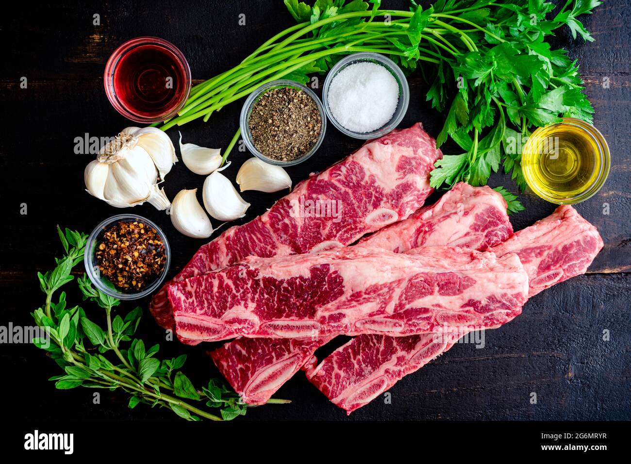 Argentinean-Style Grilled Short Ribs With Chimichurri Ingredients ...