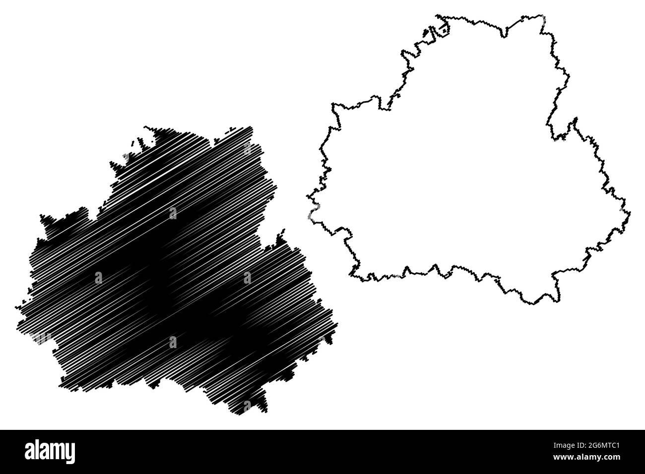 Bautzen district (Federal Republic of Germany, rural district Swabia ...
