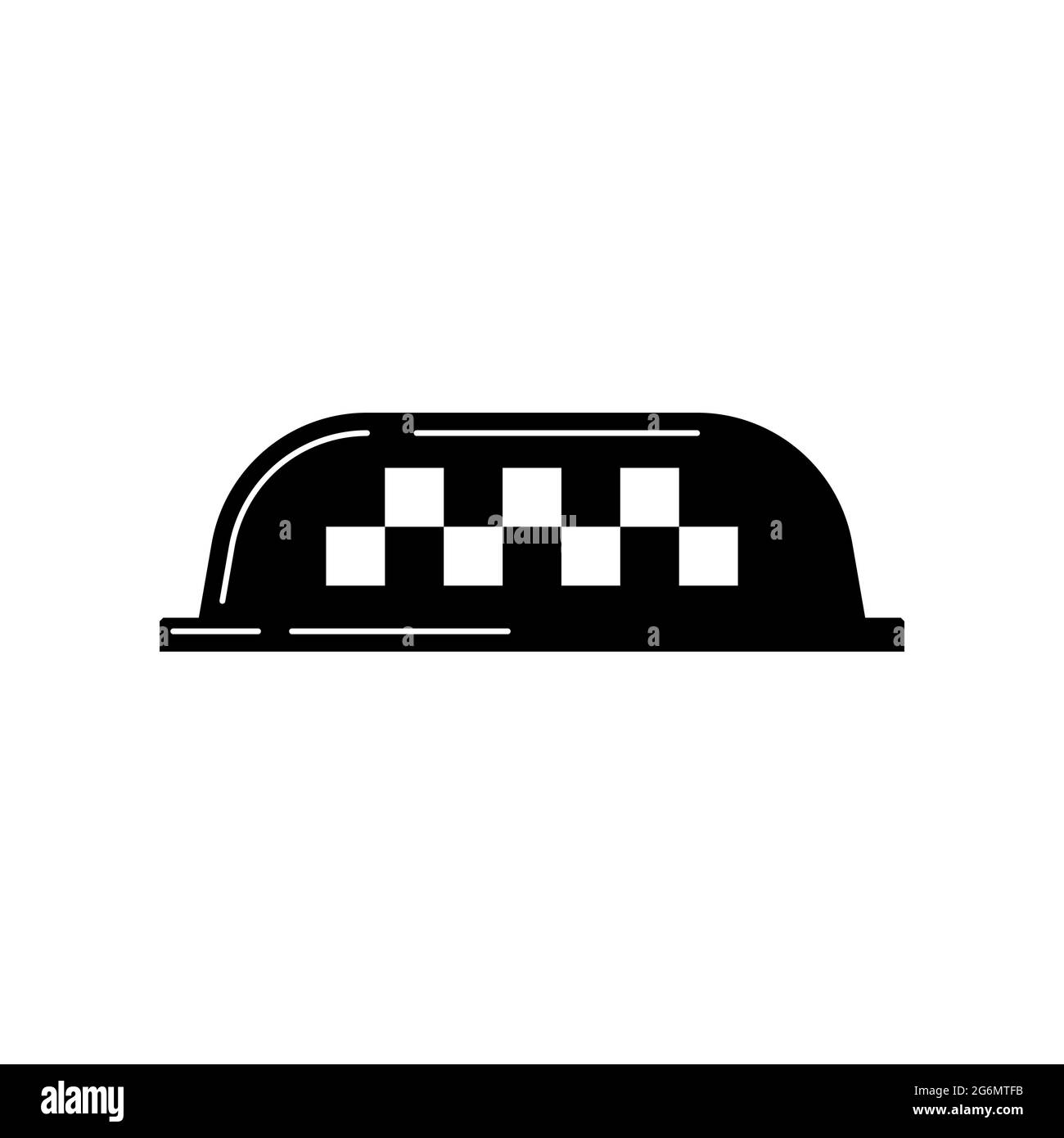 Black taxi light panel sign isolated on white background Stock Vector ...