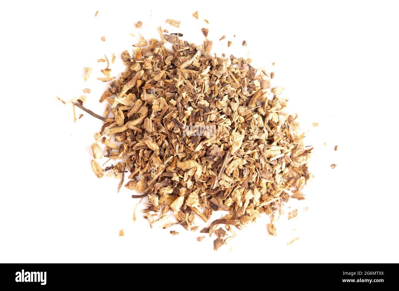 Dried Echinacea Root in a Pile on a White Background Stock Photo - Alamy
