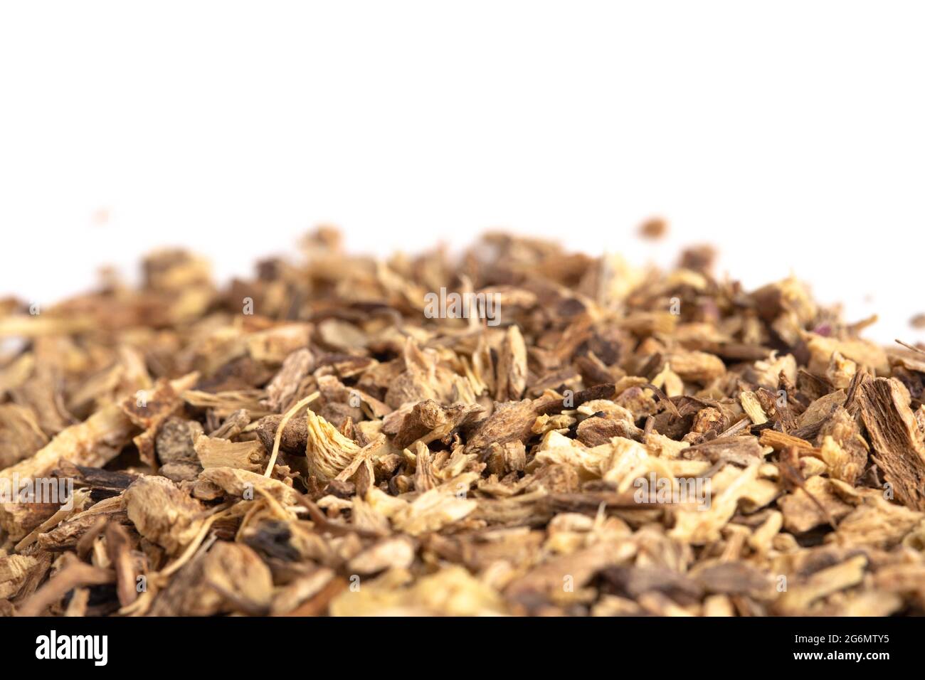 Dried Echinacea Root in a Pile on a White Background Stock Photo - Alamy