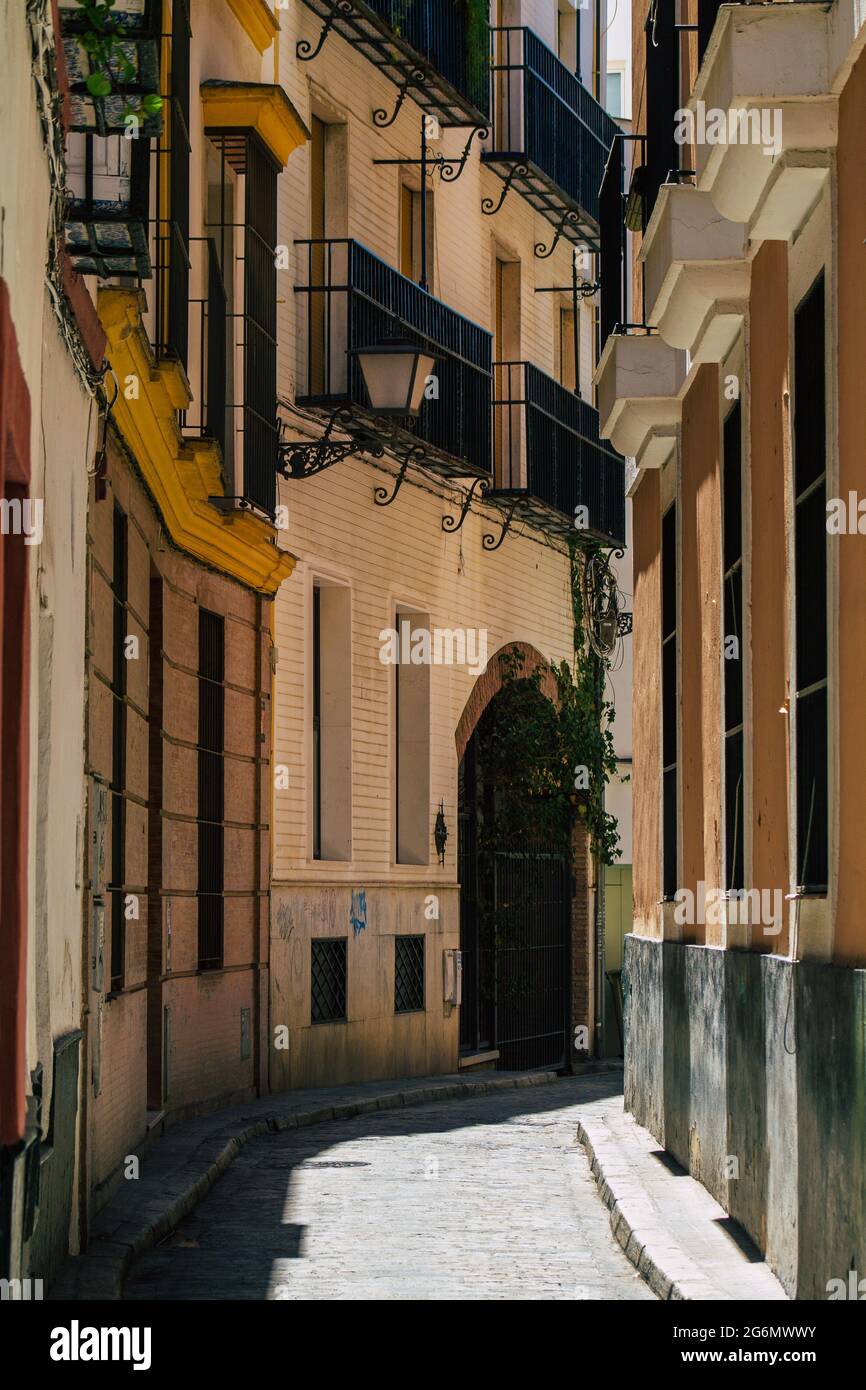 Seville Spain July 06, 2021 Urban landscape of the city of Seville, an ...