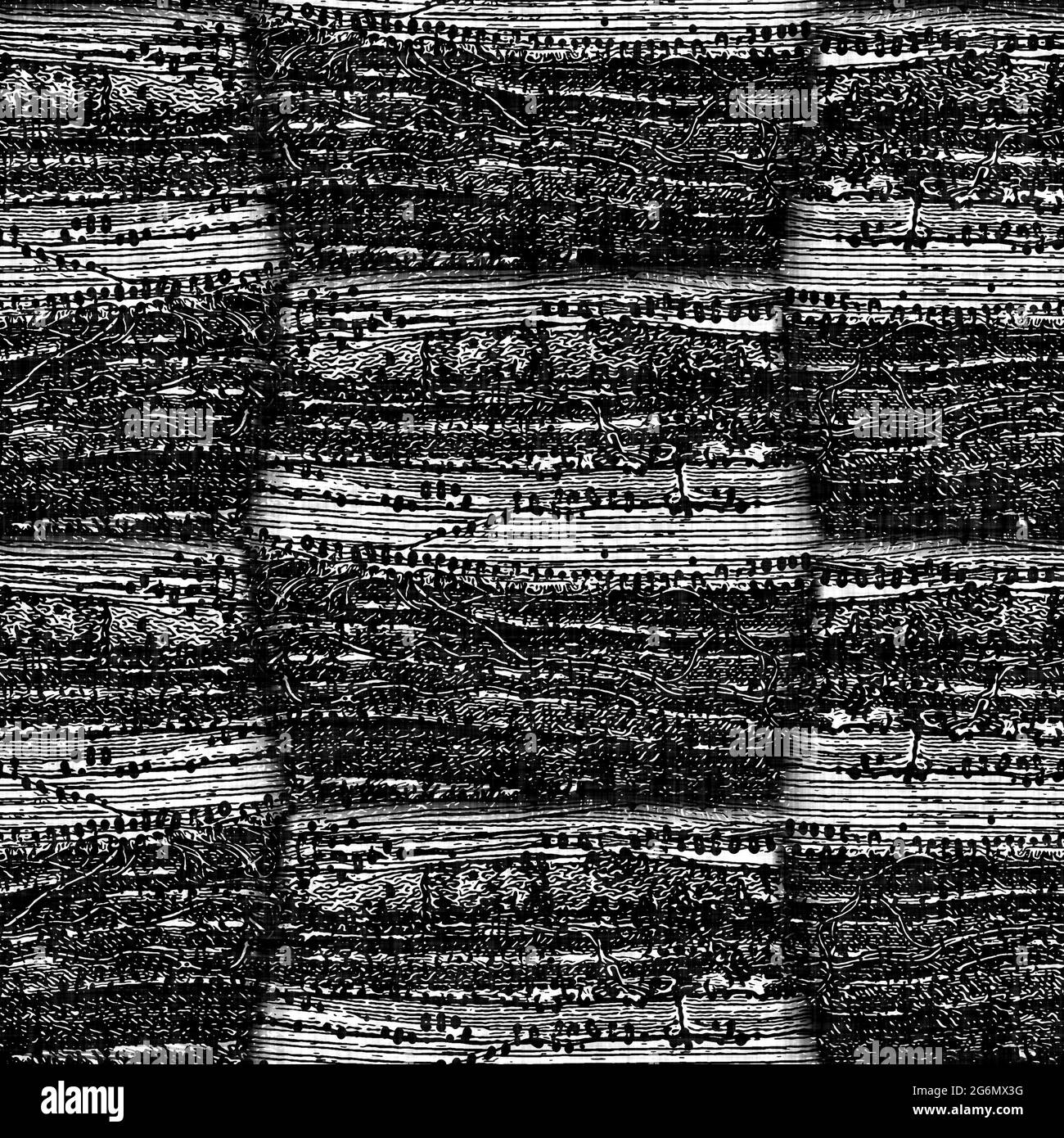 Seamless black white woven cloth geometric linen texture. Two tone ...