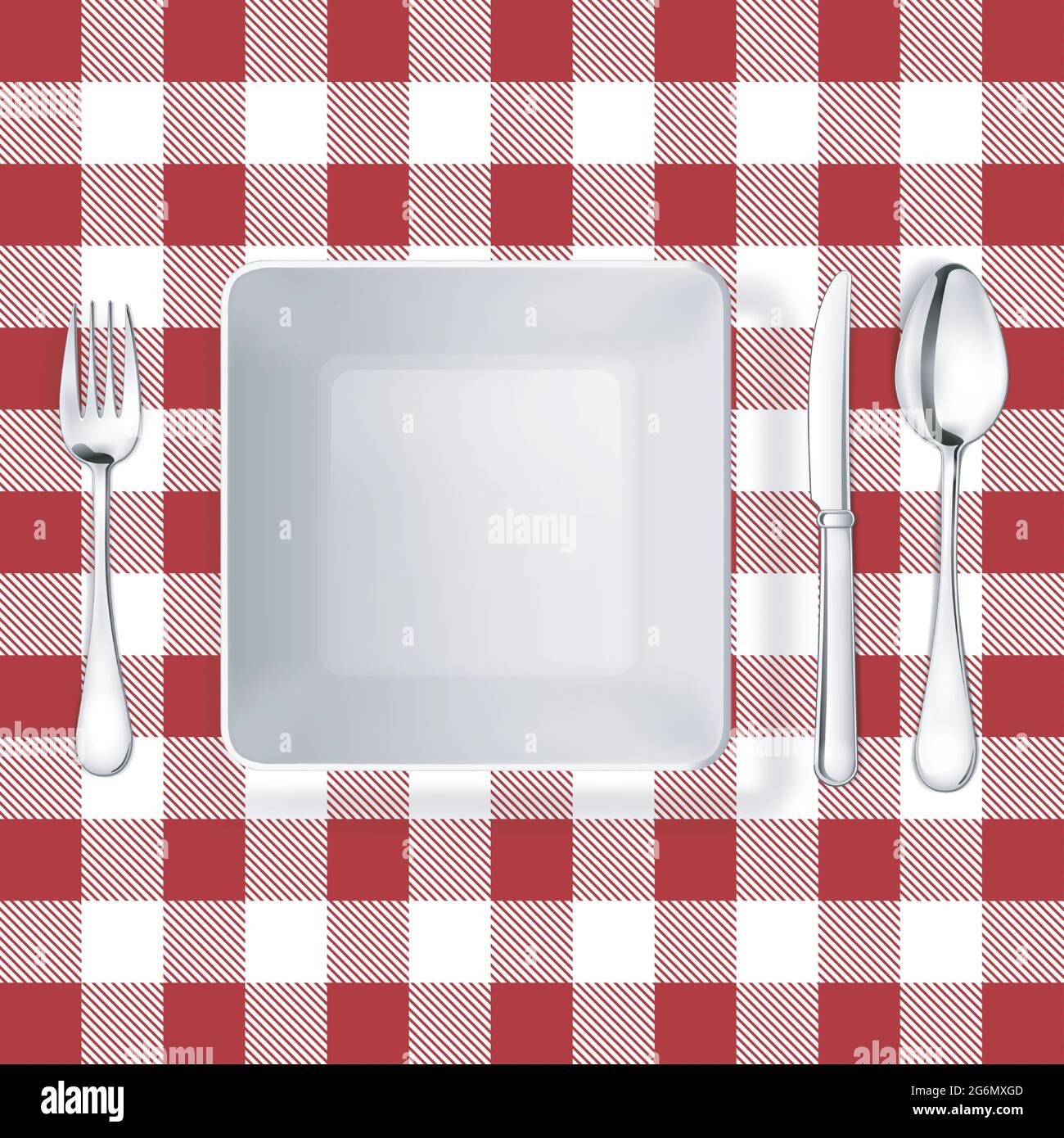Picnic table setting Stock Vector Images - Alamy