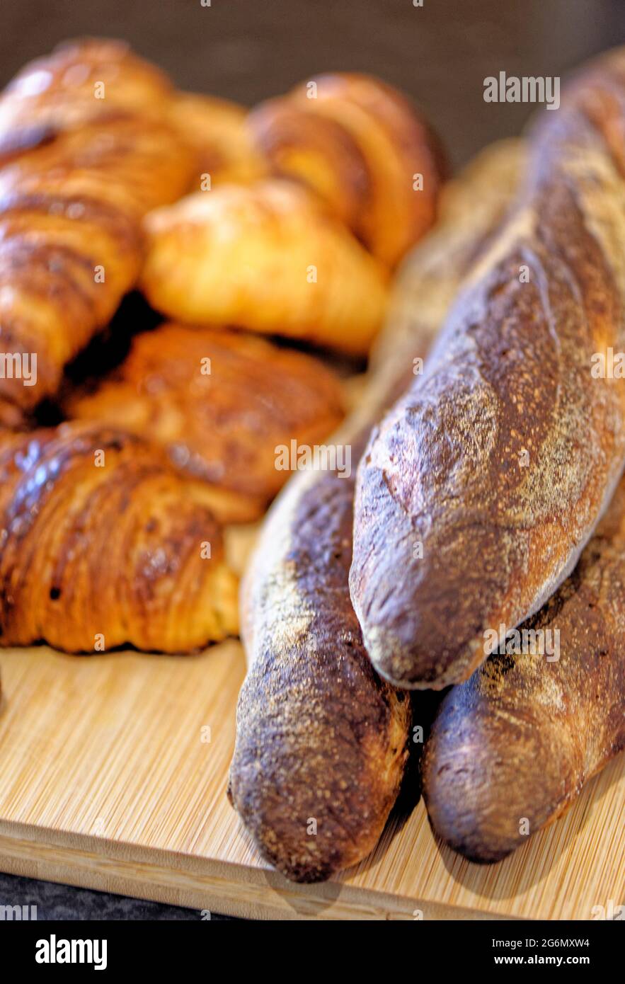 Assortment of Pastries Croissants, Pains au Chocolat and French ...