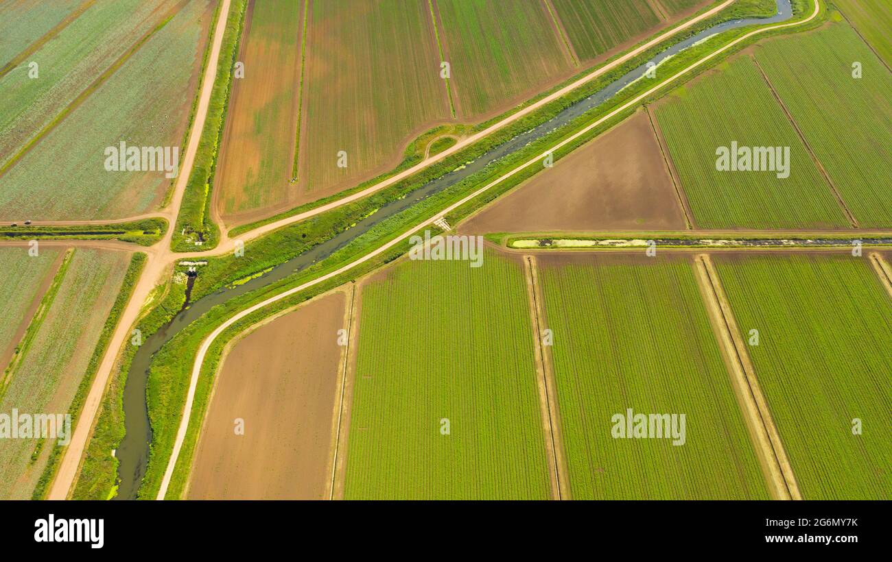 Top view agricultural land farm hi-res stock photography and images - Alamy