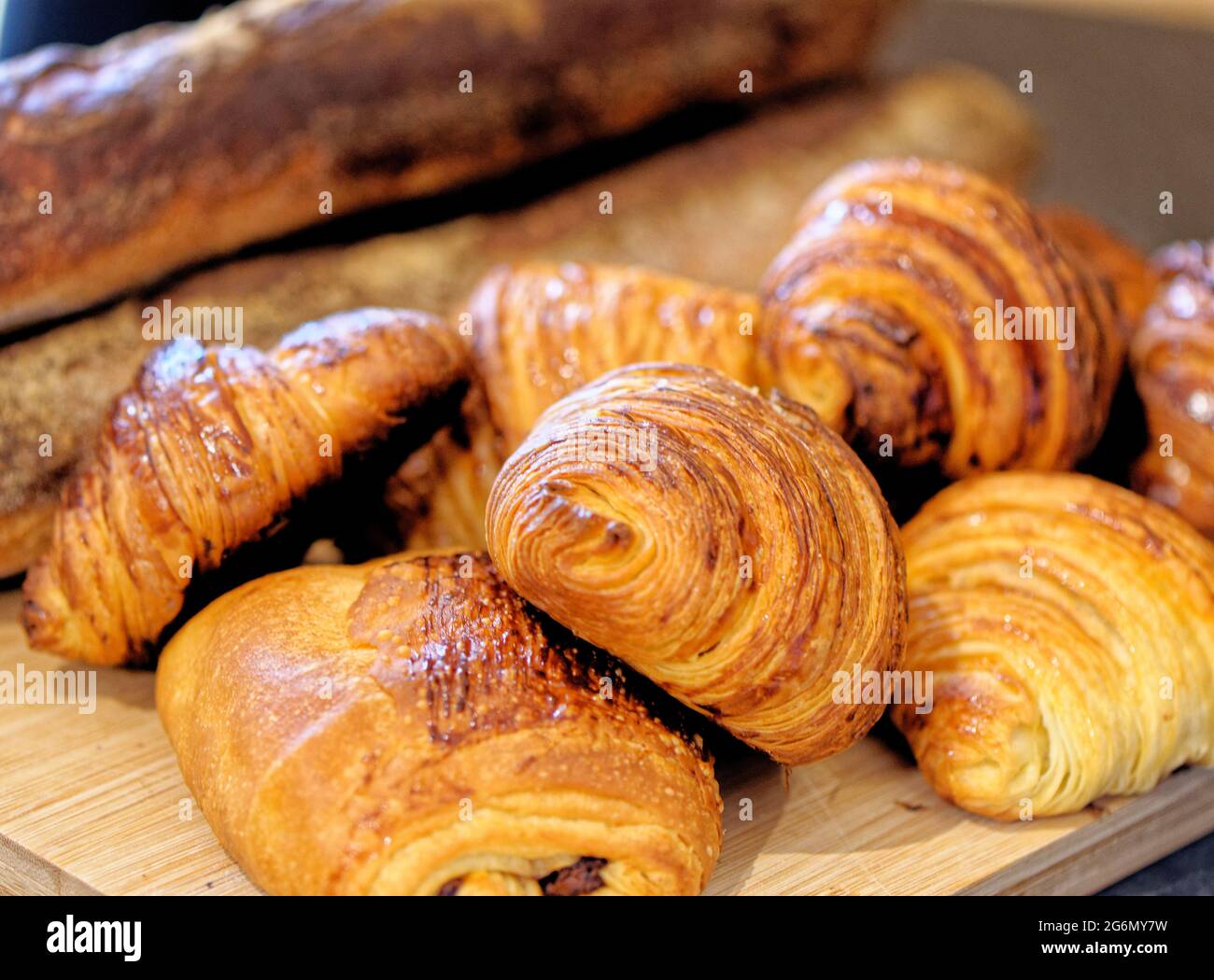 Assortment of Pastries Croissants, Pains au Chocolat and French ...