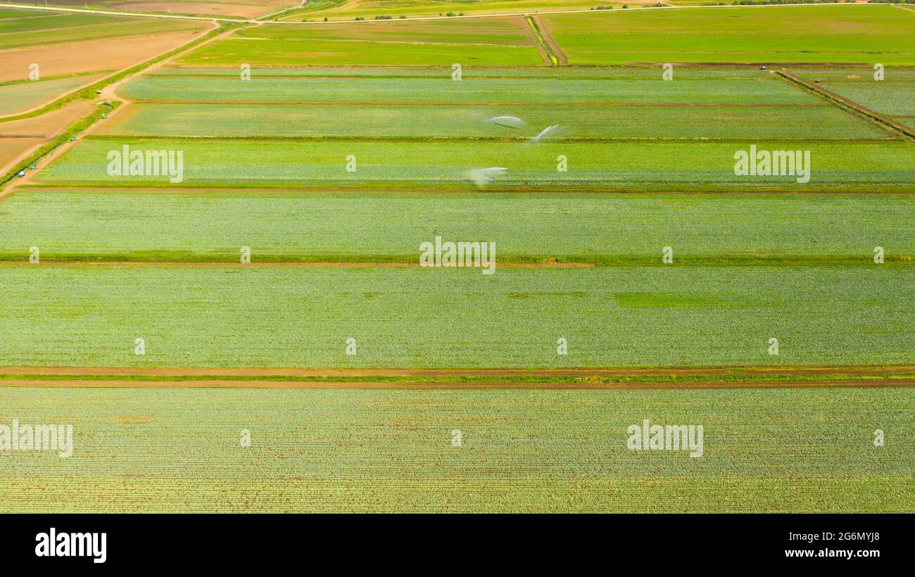Aerial view rural area fields hi-res stock photography and images - Alamy