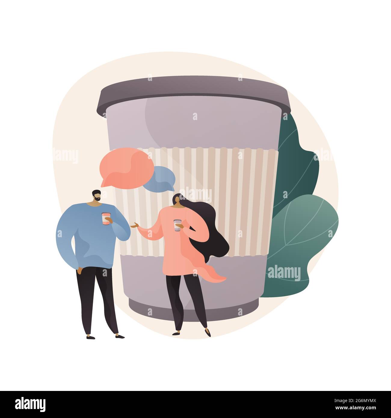 Coffee break abstract concept vector illustration Stock Vector Image ...