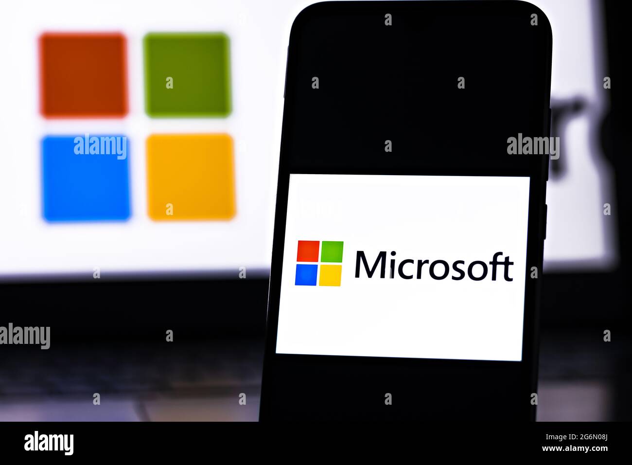 Editorial photo on Microsoft theme. Illustrative photo for news about ...