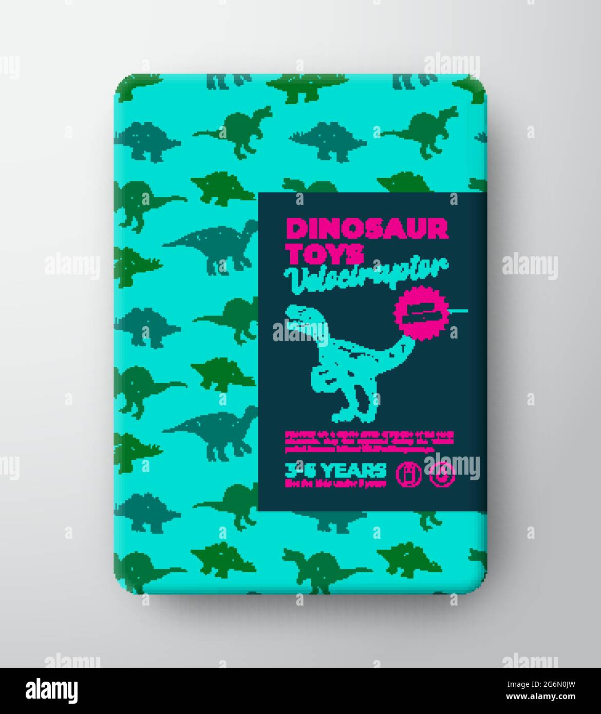 Dinosaur Toys Label Template. Abstract Vector Packaging Design Layout ...