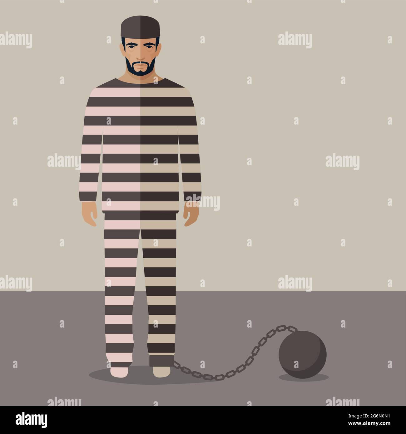 Cartoon prisoner hi-res stock photography and images - Alamy