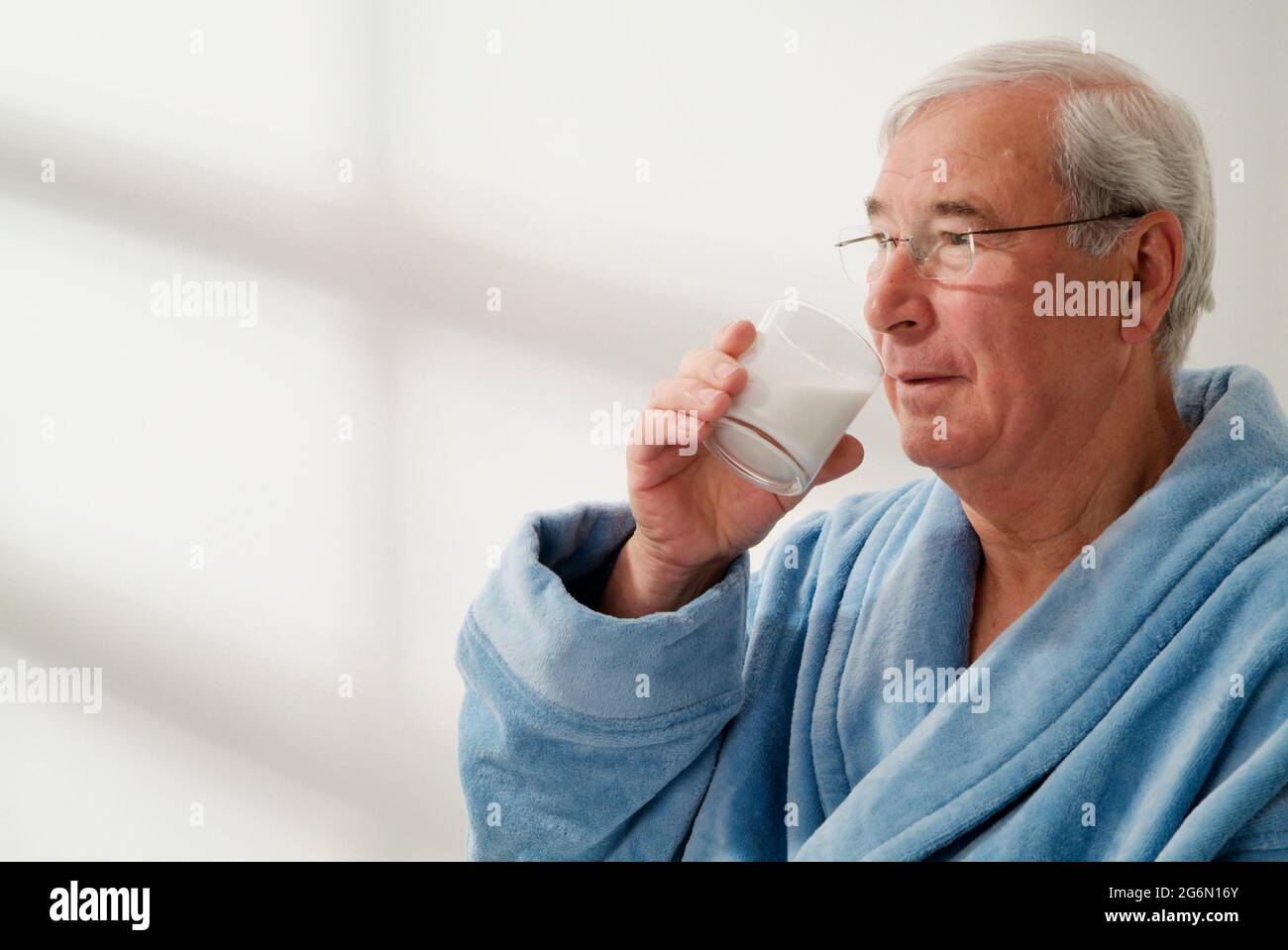 Male patient drinking barium sulphate suspension hi-res stock ...